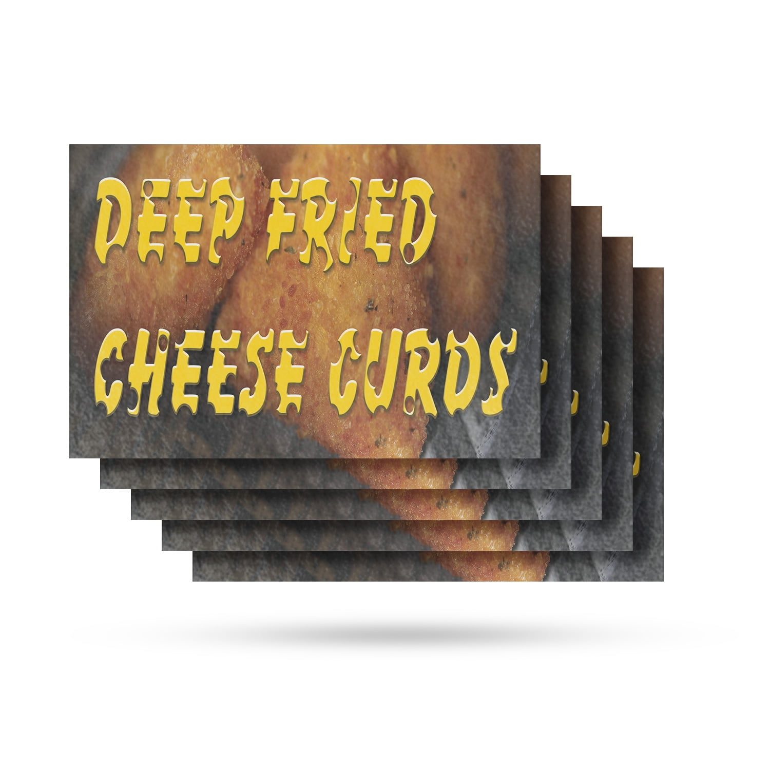 Deep Fried Cheese Curds Vinyl Decal 5 Pack of 24 Inch x 36 Inch ...