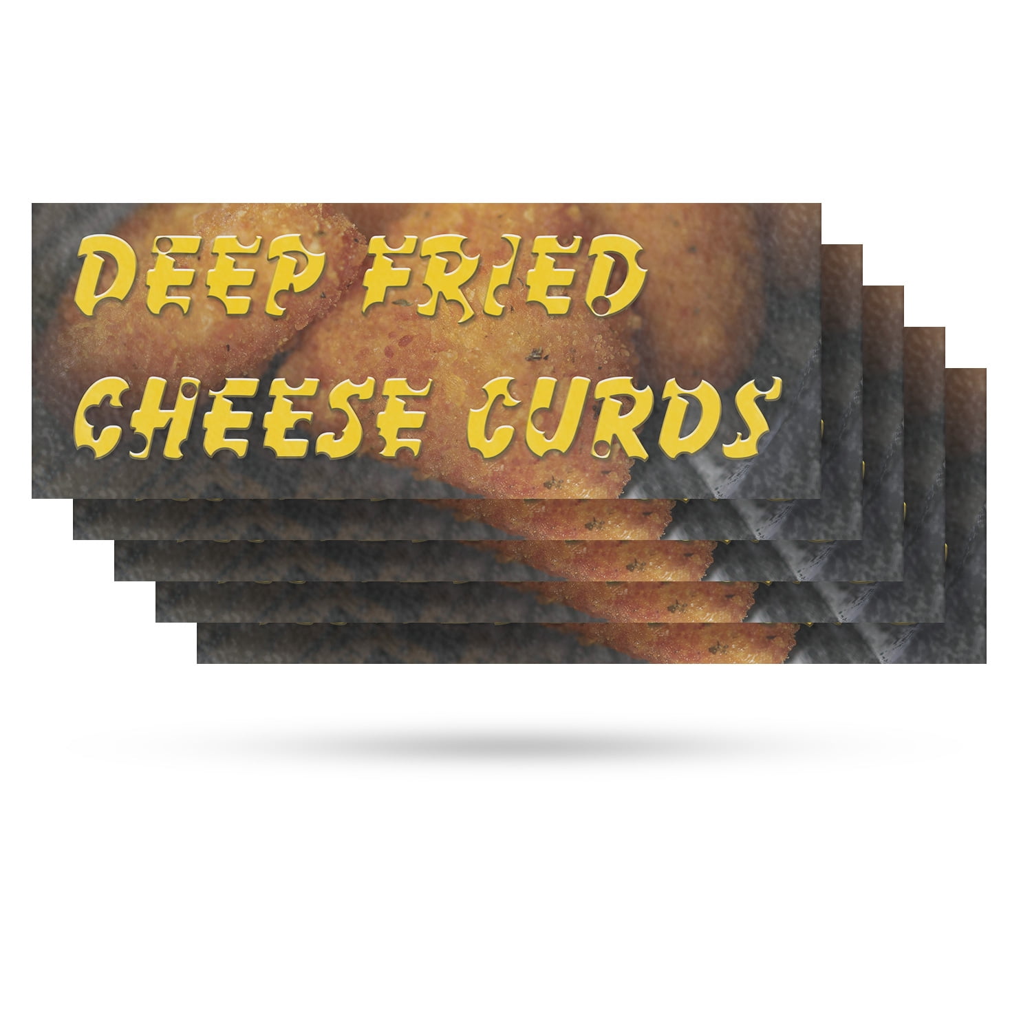 Deep Fried Cheese Curds Vinyl Decal 5 Pack of 24 Inch x 9 Inch ...