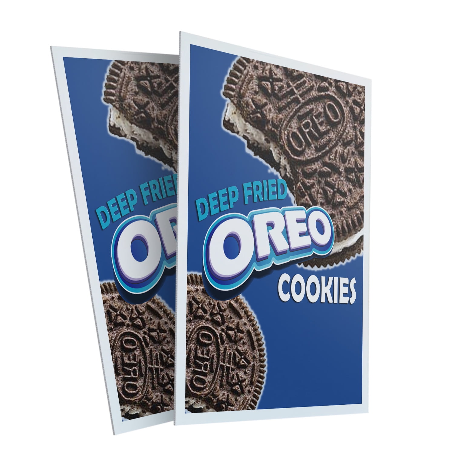 Deep Fried Oreo (2-PACK) 24" x 36" Plastic Signs | Sign Insert 4mm ...