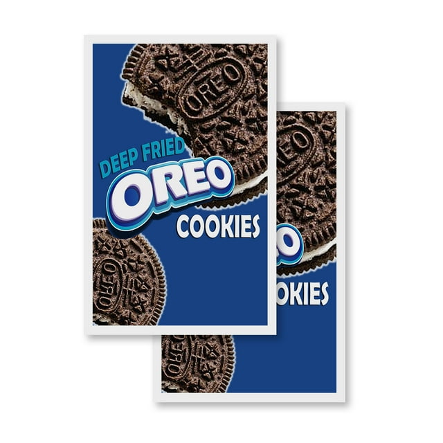 Deep Fried Oreo (2-PACK) 24" x 36" Vinyl Decals | Sign Insert Peel ...