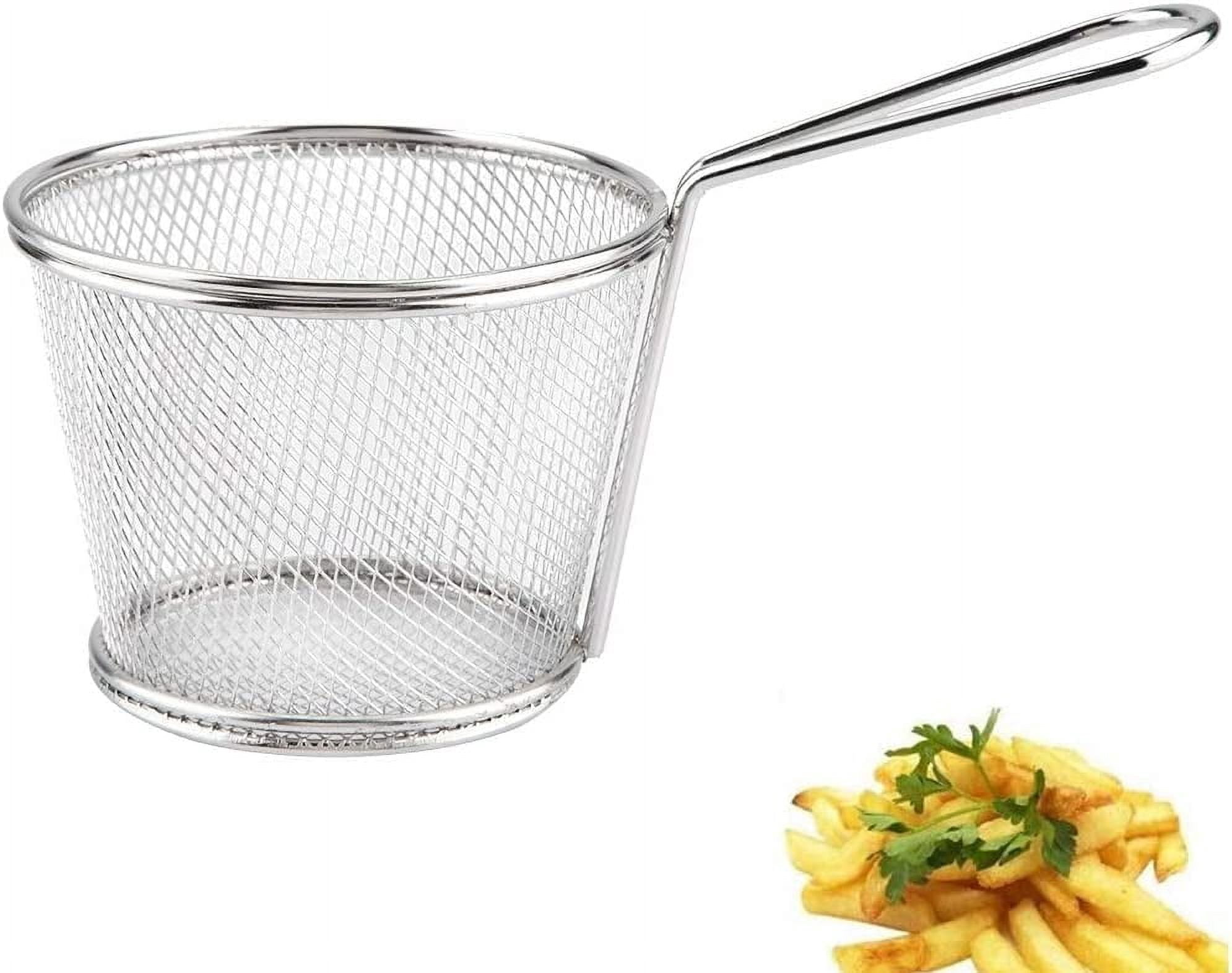 Deep Fry Basket,Mini Stainless Steel Chips Deep Fry Baskets Food ...
