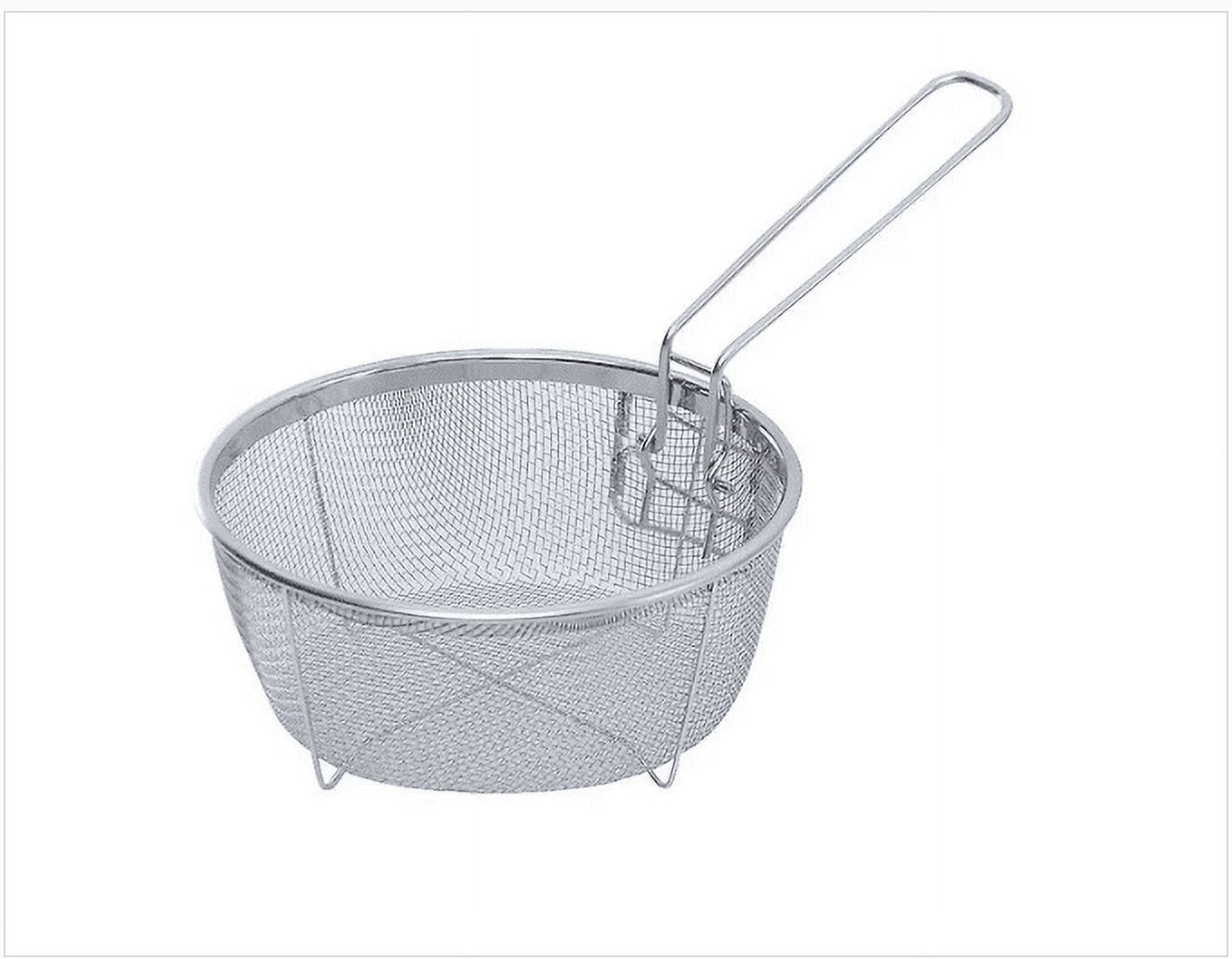 Deep Fry Basket Set, Stainless Steel Round Wire Mesh Fry Baskets for ...