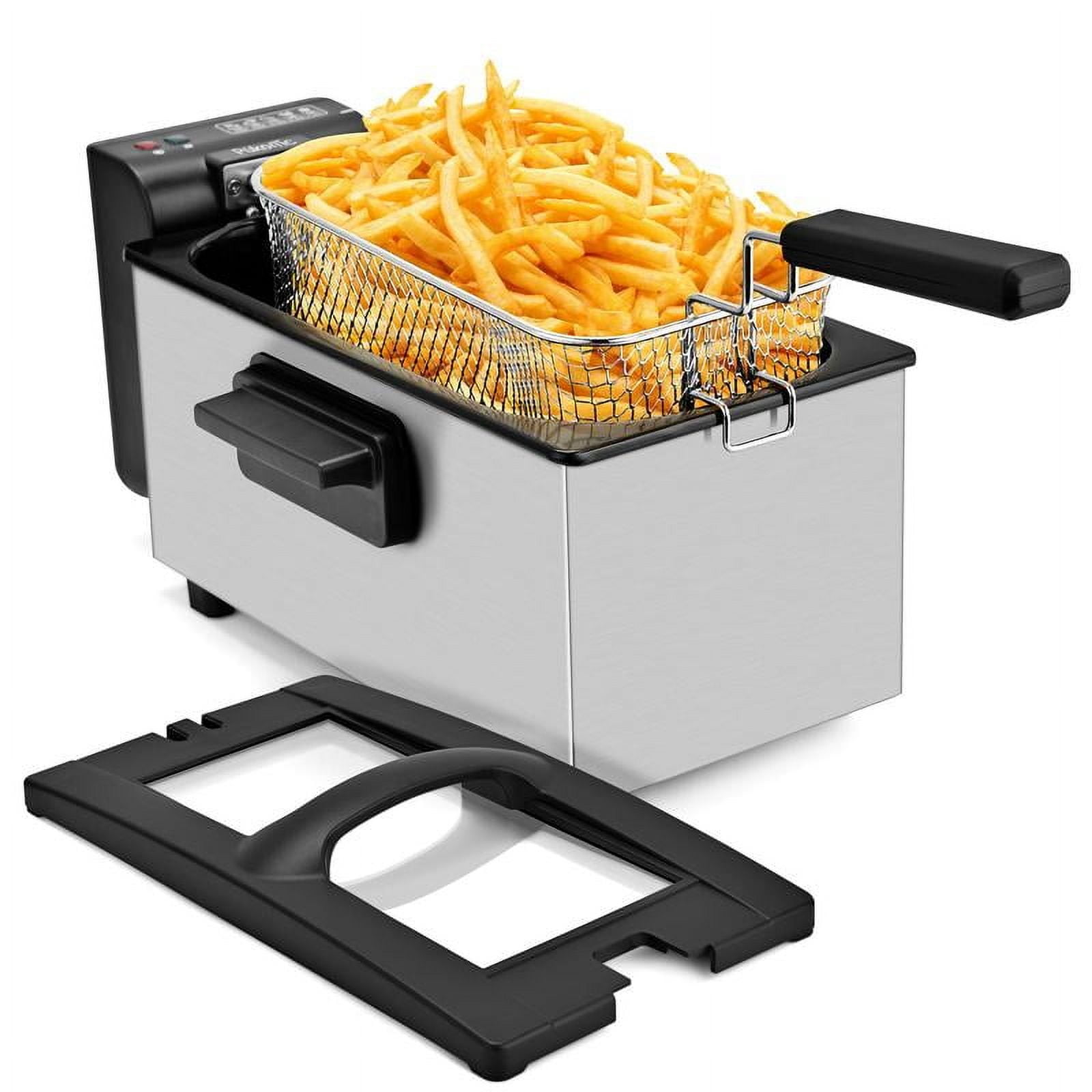 Deep Fryer with Basket, 1500W Electric Deep Fryer, Temperature Control ...