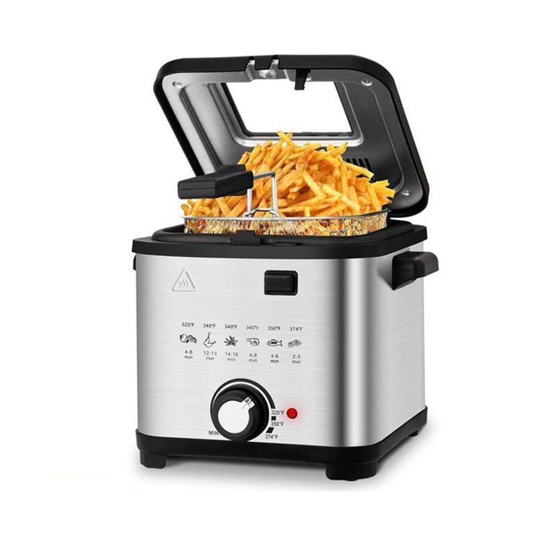 Deep Fryer with Basket, 1500W Electric Deep Fryer, Temperature Control ...