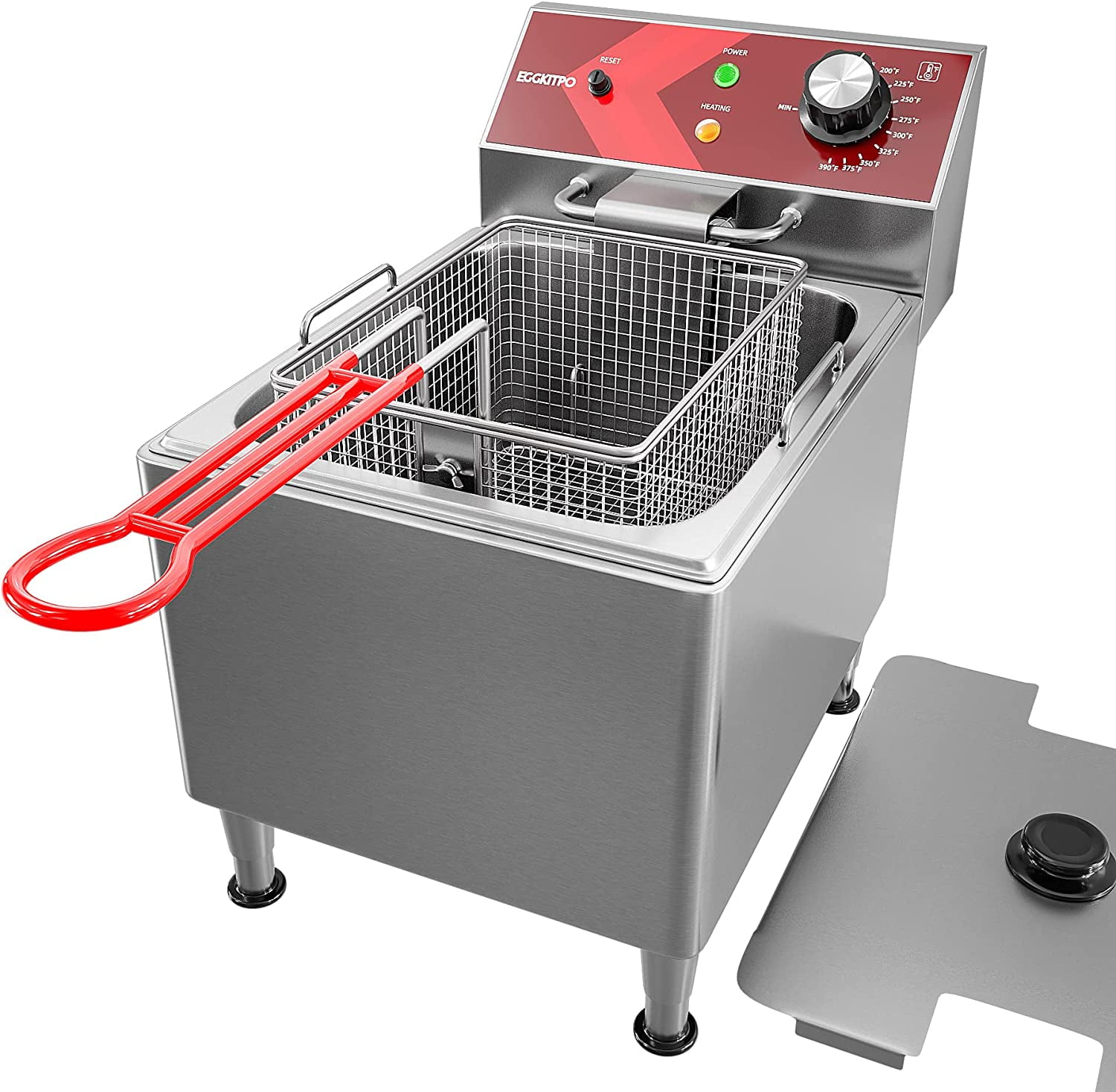 Deep Fryer with Basket Commercial 12L Electric Countertop Fryer ...