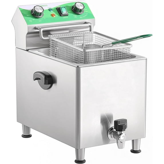 Deep Fryer with Basket and Lid Commercial Fryers with Oil Filtration ...