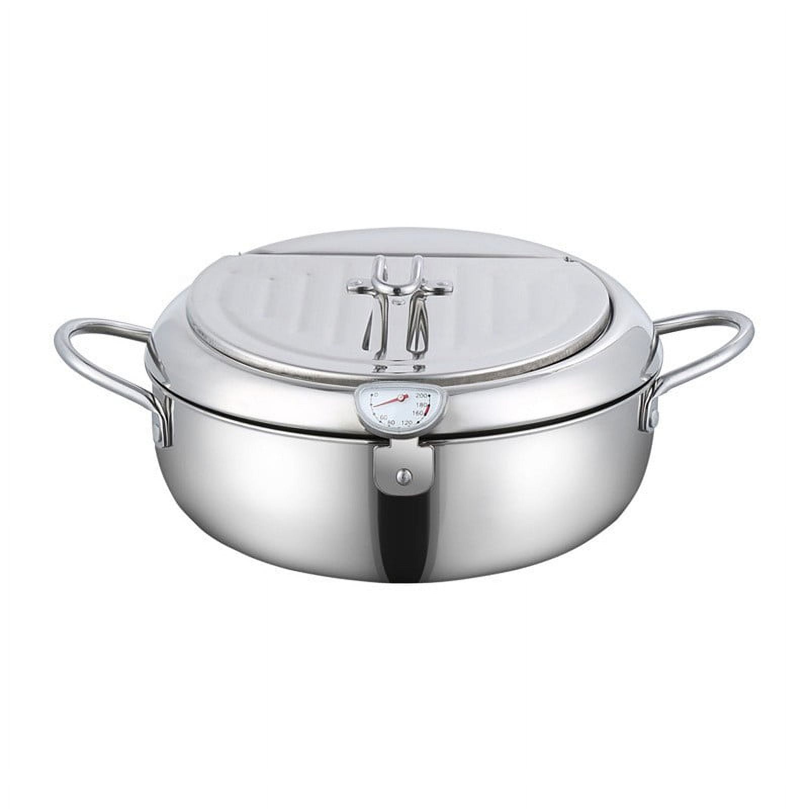 Deep Fryer Pot 304 Stainless Steel Japanese Frying Pot 2.2L, Janpanese ...