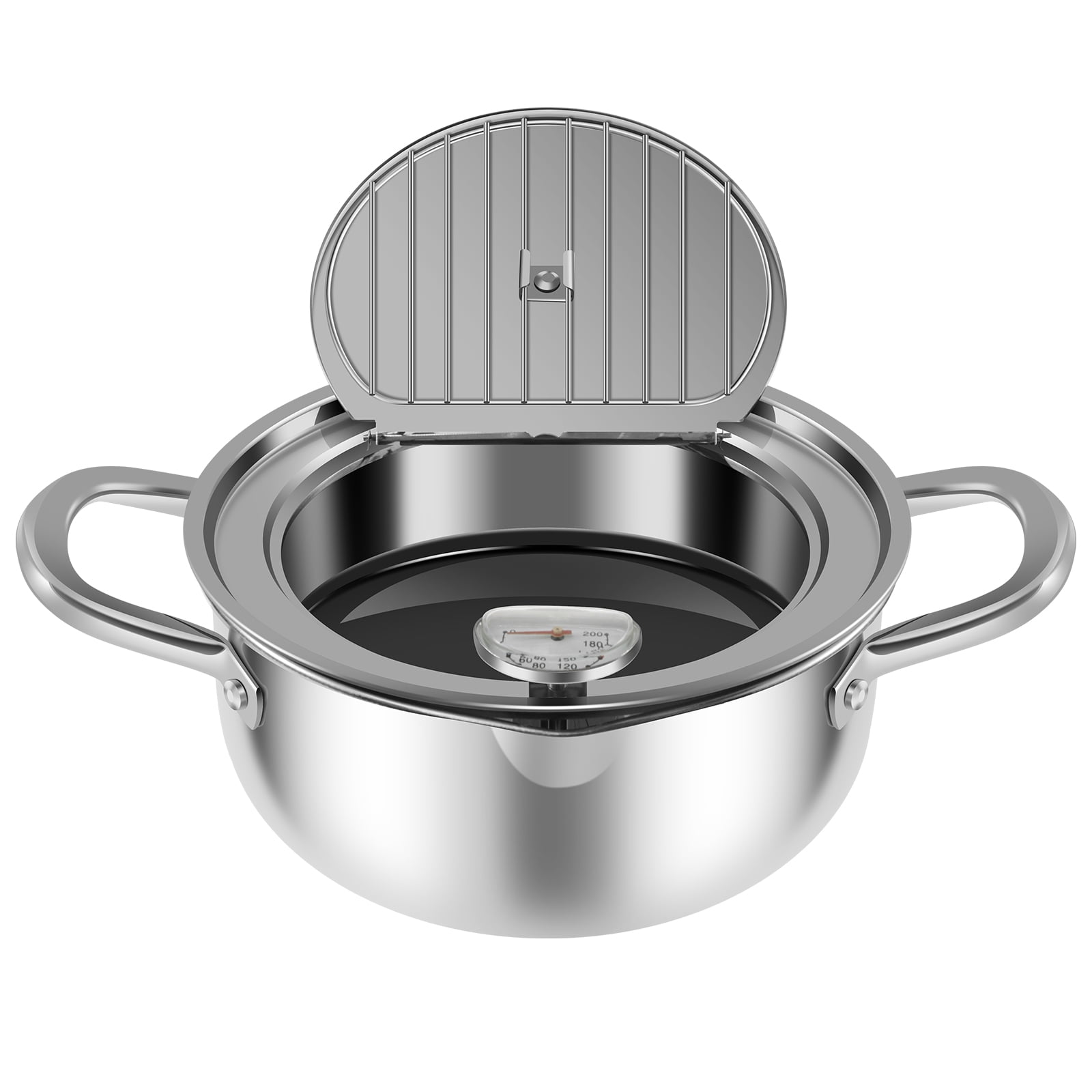 Deep Fryer Pot,Japanese Tempura Deep Fryer Stainless Steel Frying Pot ...