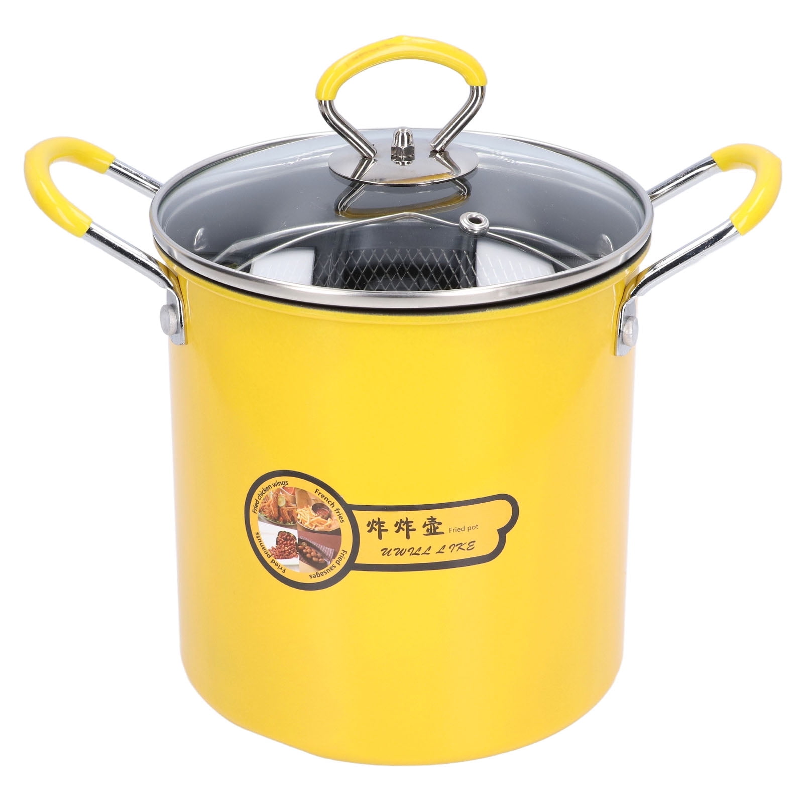 Xulishop Deep Fryer Pot with Nonstick Coating, Heat Insulation and Lid ...