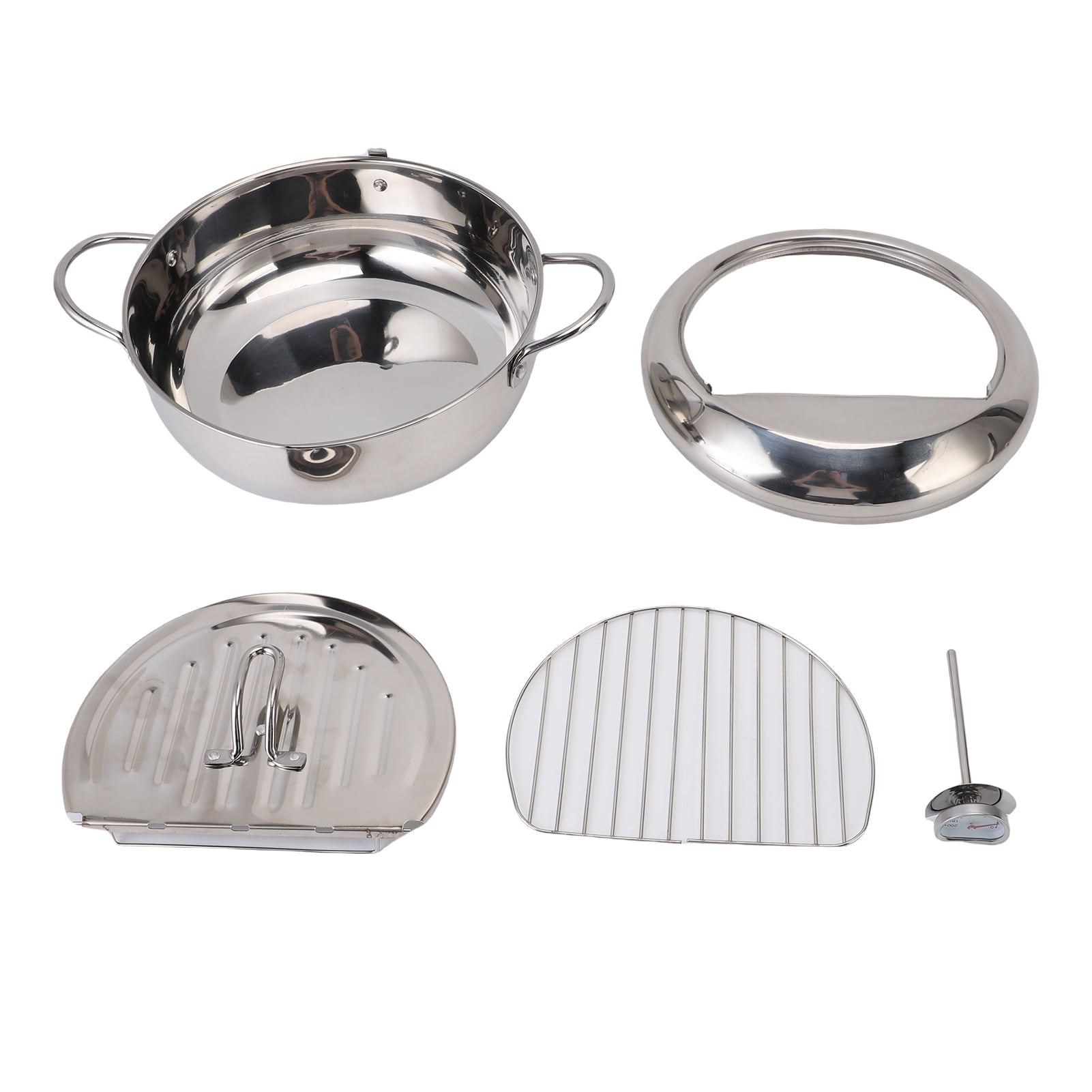 Deep Fryer Pot Stainless Steel Frying Pot Fish Fryer Pot Japanese ...