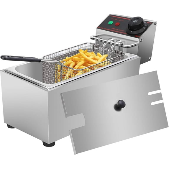 Deep Fryer Stainless Steel - Commercial Style Electric Fryer with ...