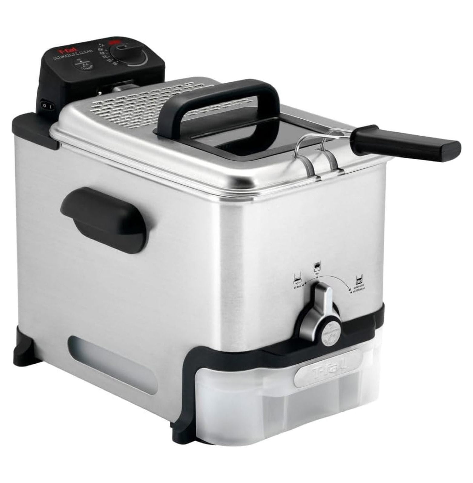 Deep Fryer with Automatic Oil Filter (FR800051) - Stainless Steel, 3.5 ...