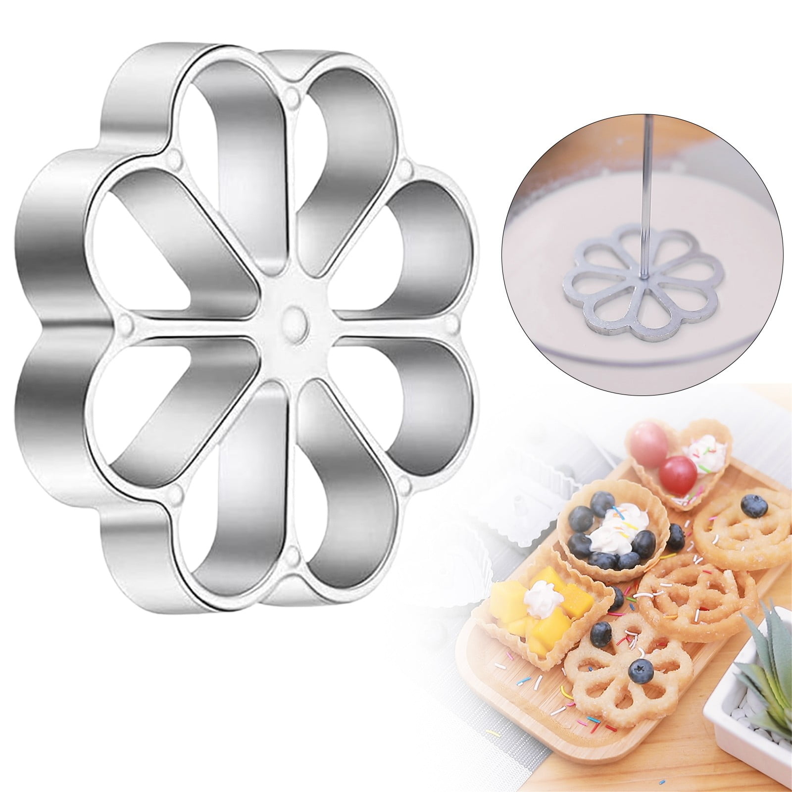 Deep Frying Mold Petal Shape/ Non Stick Aluminum Frying Spoon – Kitchen ...