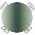 Deep Green Grey Ombre Round Fitted Tablecloth with Elastic Edge, Modern ...