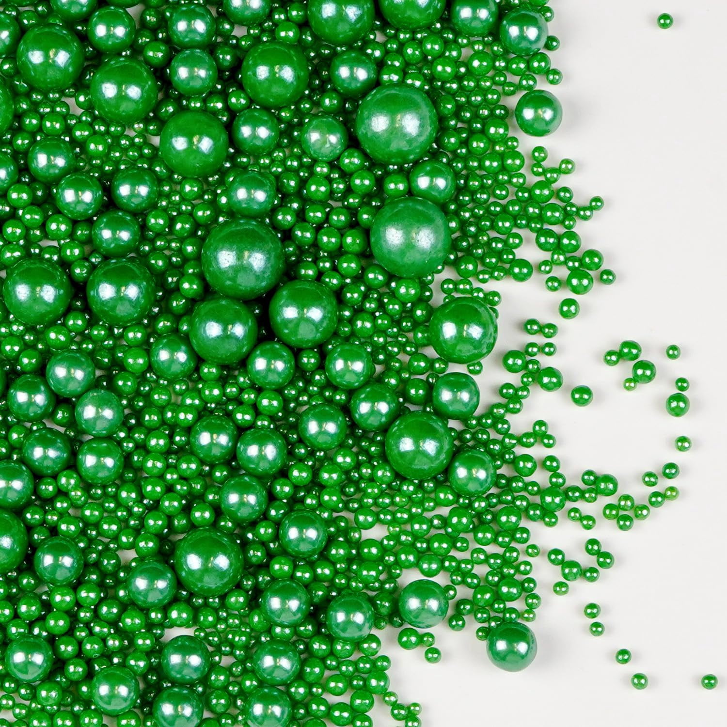 Deep Green Pearl Sugar GGA1 Sprinkles for Cake Decorating, Edible Candy ...