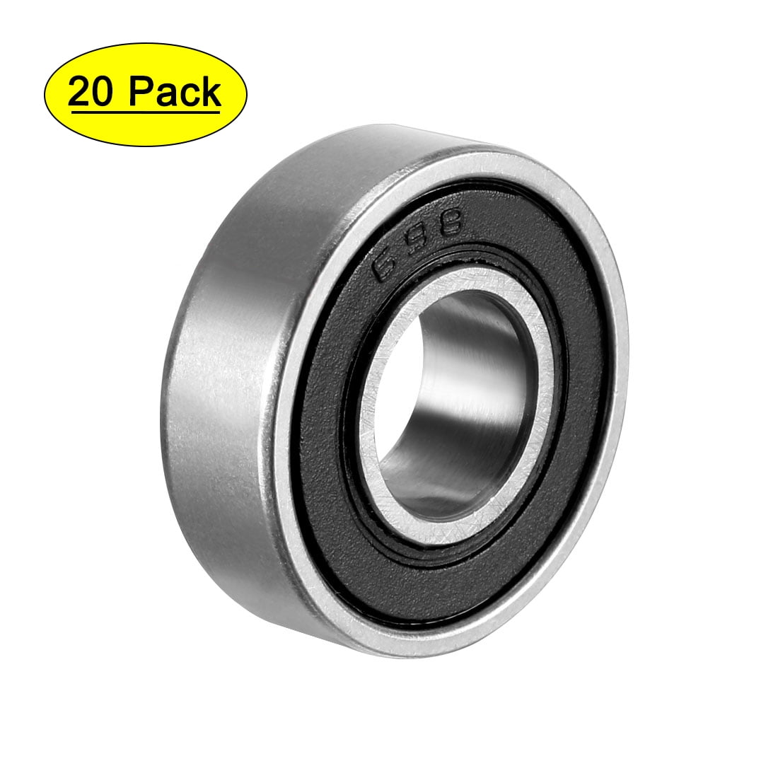 Deep Groove Ball Bearing 698RS Double Sealed, 8mmx19mmx6mm Carbon Steel ...