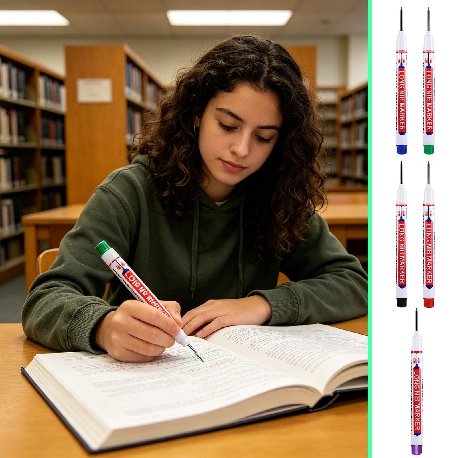 Deep Hole Marker Pen Long Nib Waterproof Quick-Dry Permanent Marking ...