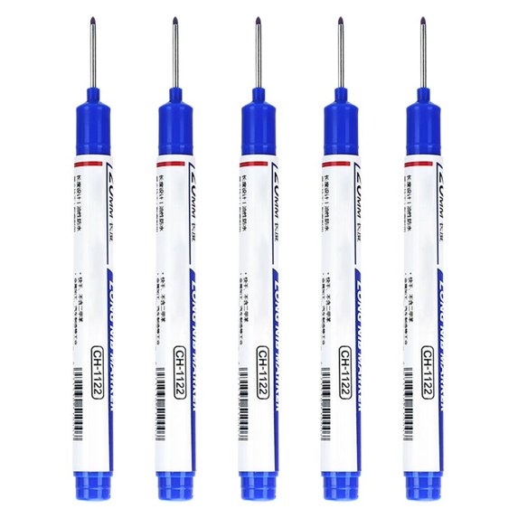 Deep Hole Marker Pens, 20mm Long Nib Permanent Markers, 5pcs Waterproof ...