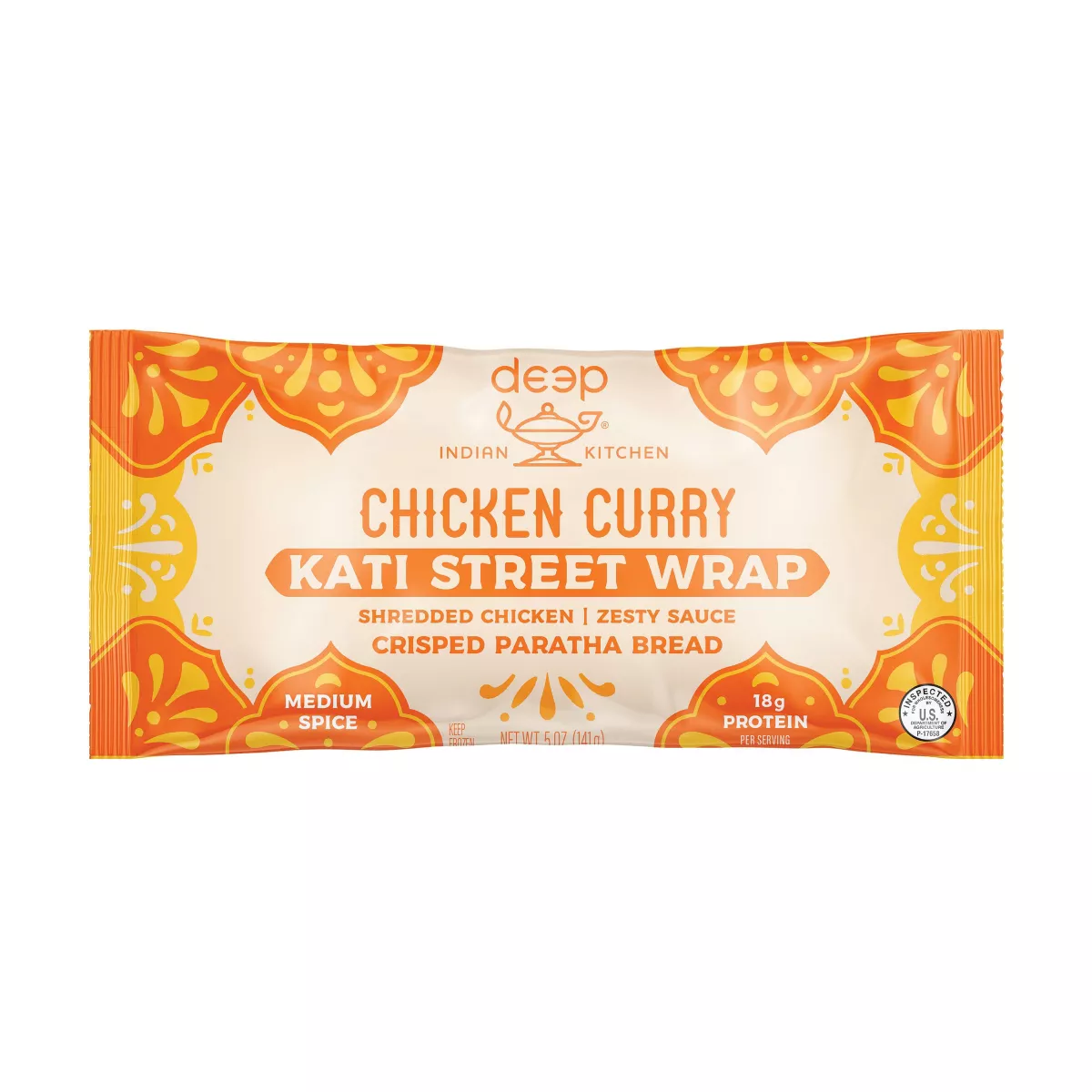 Deep Indian Kati Chicken Curry Wrap - 5oz (Pack Of 6) - Walmart.com