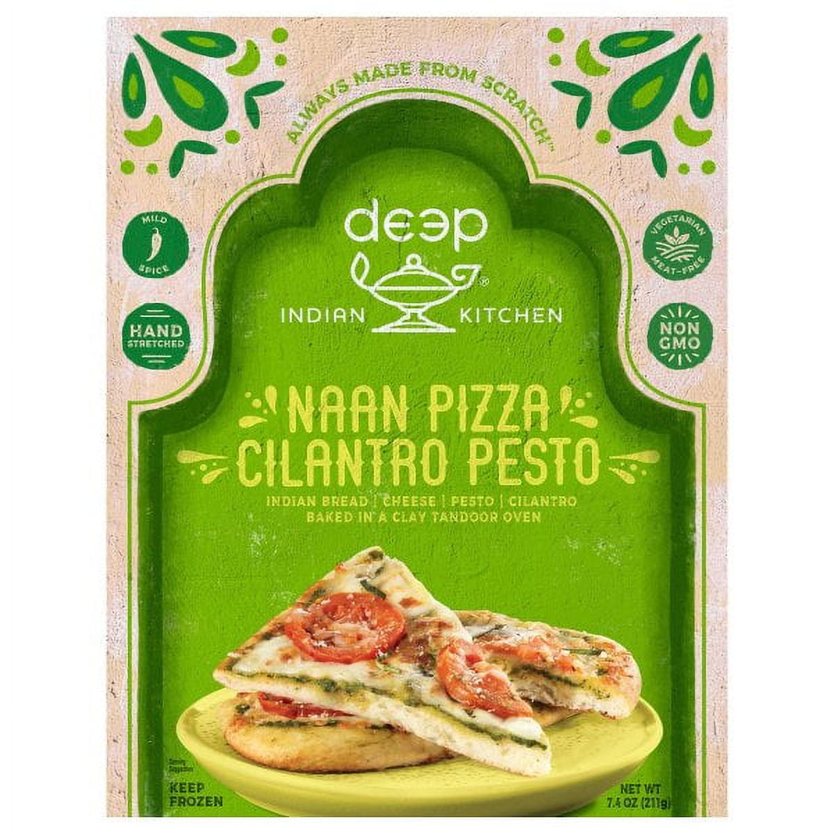 Deep Indian Kitchen Quick Sauce Cilantro Pesto Naan Pizza, 7.4 Ounce ...