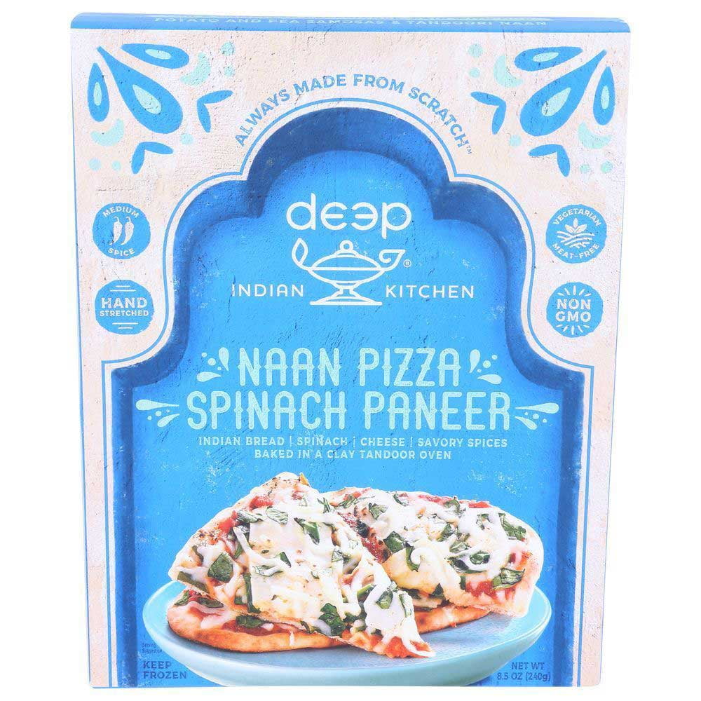 Deep Indian Kitchen Spinach and Paneer Cheese Naan Pizza, 8.5 Ounce ...