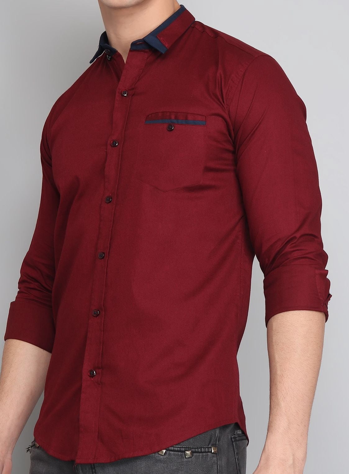 Deep Maroon Men's Shirt - Walmart.com