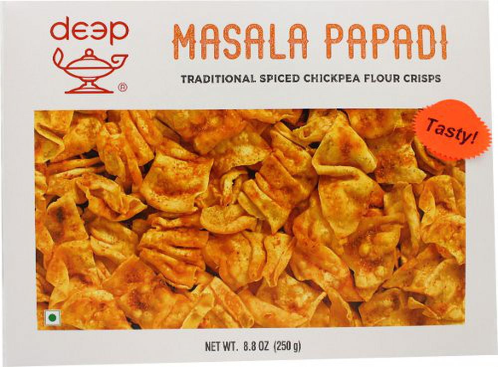 Deep Masala Papadi - Spicy Chickpea Flour Crisps 8.8 oz box Pack of 2 ...