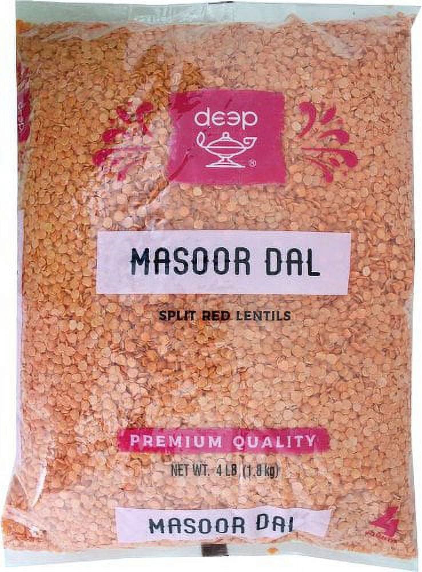 Deep Masoor Dal - Split Red Lentils - 4 lbs Pack of 4 - Walmart.com