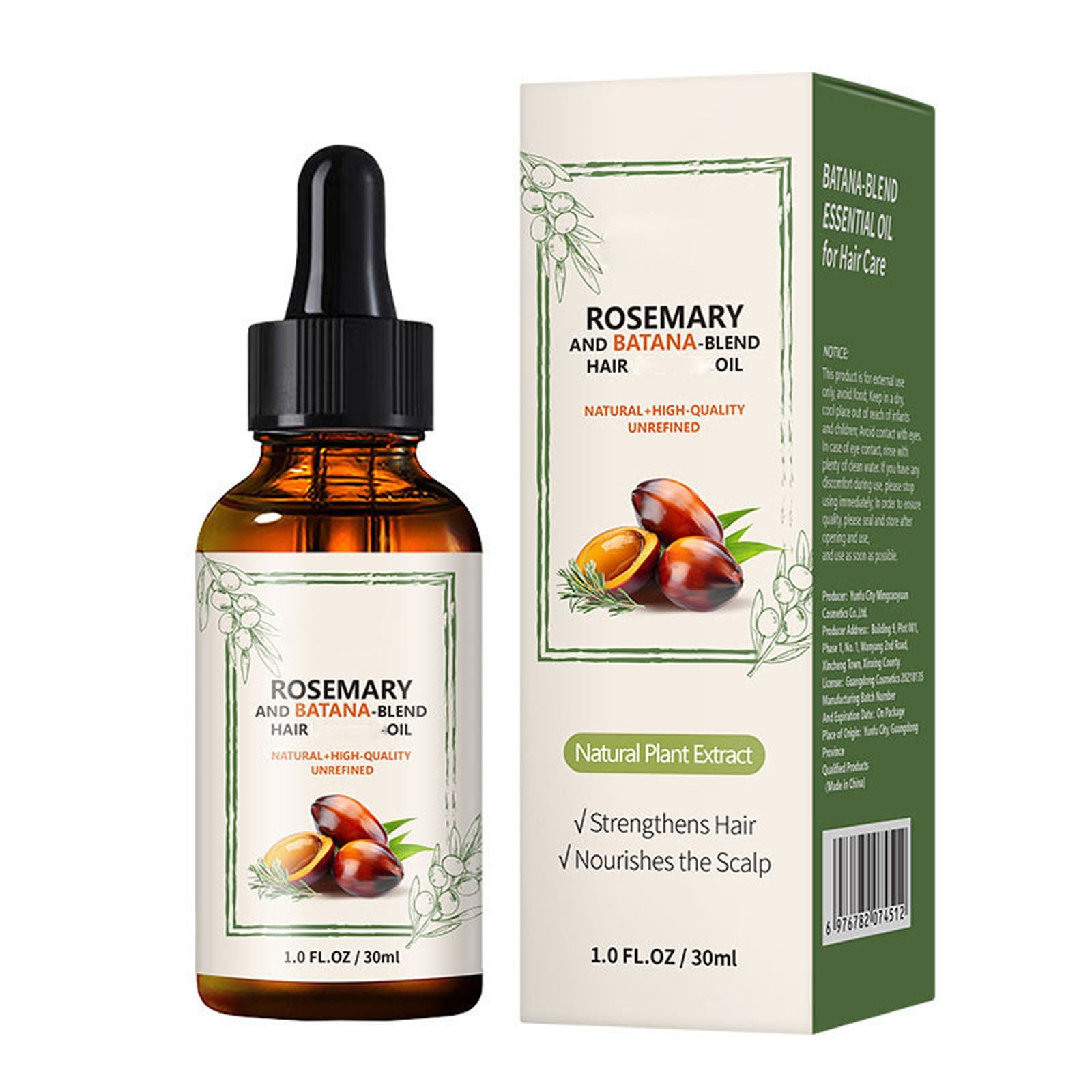 Deep Nourishing Hair Care Oil with Coconut and Nut Oil for Moisture and Repair 1 oz Bottle for ...