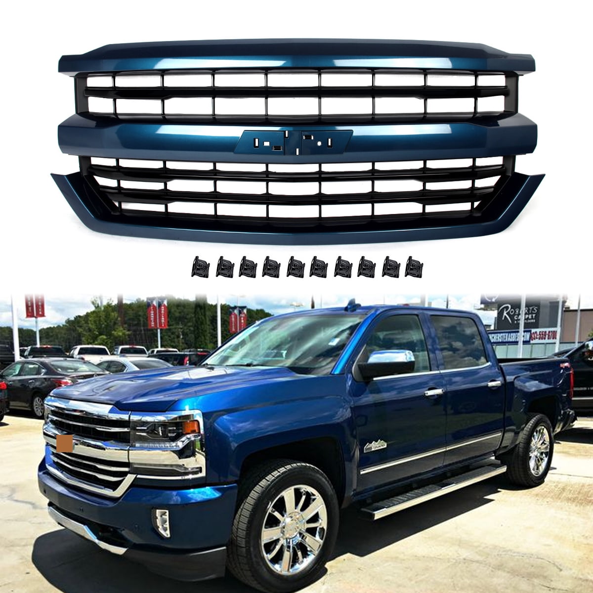 Deep Ocean Blue High Country Style For 2016-2018 Chevrolet Silverado ...