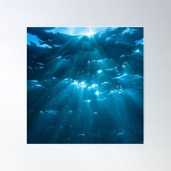 Deep Ocean Poster Wall Art, Modern Wall Decor For Living Room Bedroom ...