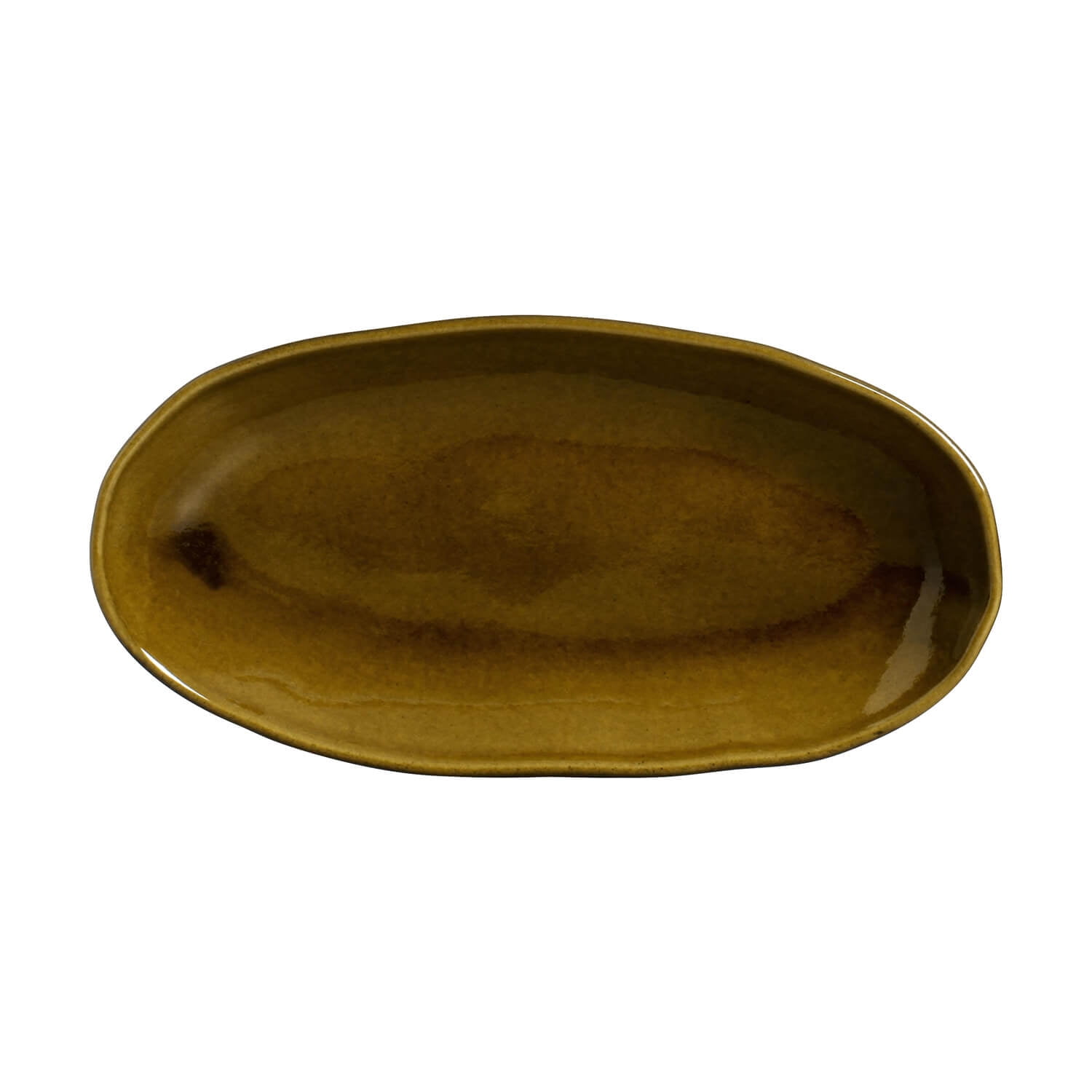 Deep Oval Platter Large Stoneware 12.6 x 6.3" Amber - Walmart.com