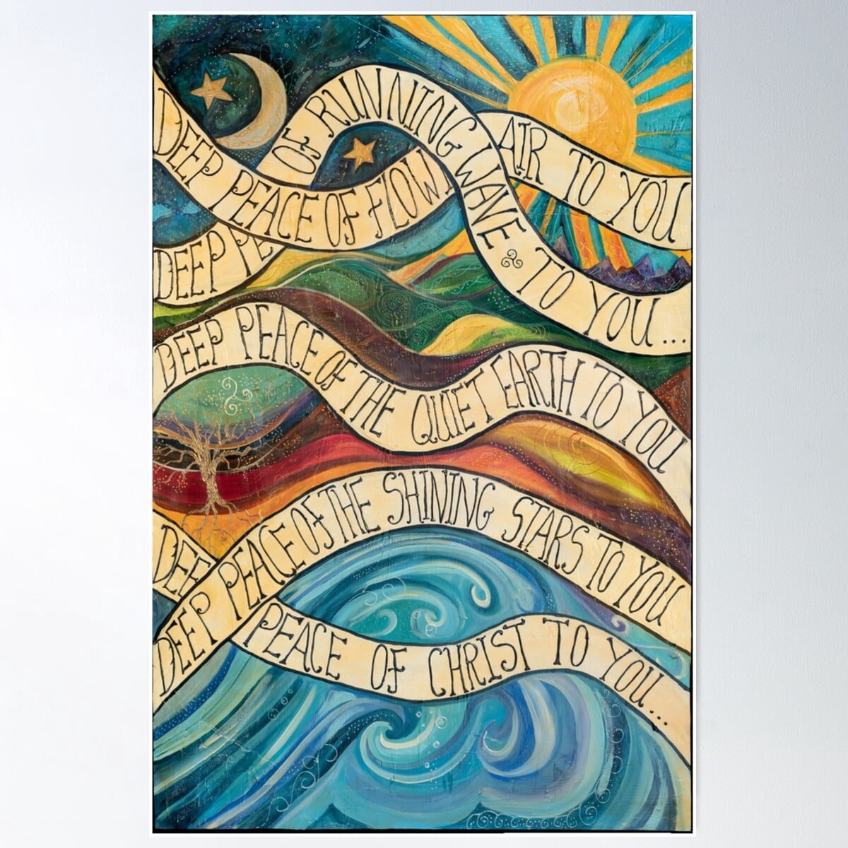 Deep Peace Poster Wall Art, Modern Wall Decor For Living Room Bedroom ...