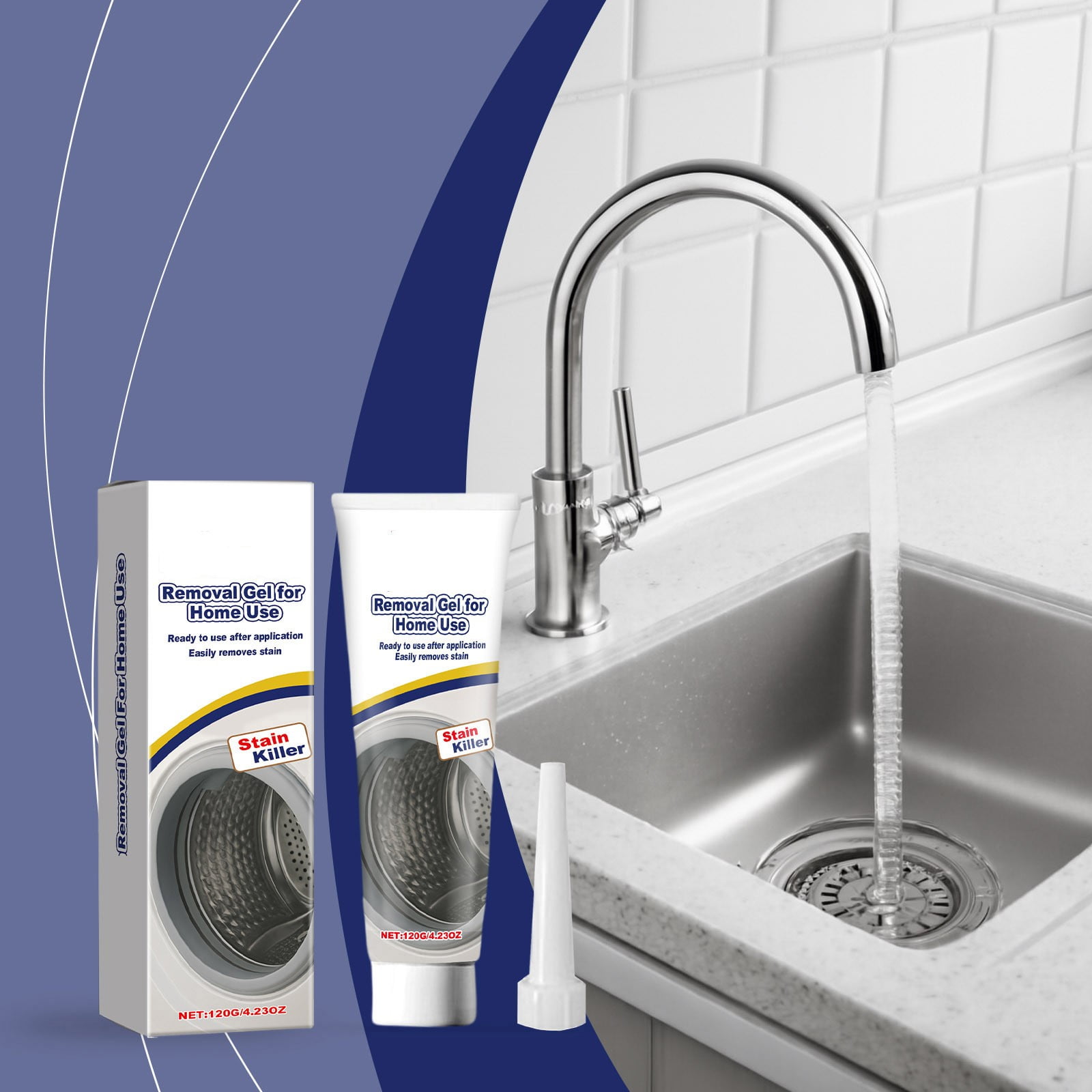 Deep Penetration Cleaning Gel for Stubborn Stains | Non-Drip Formula | Oxidation & Odor Remover ...