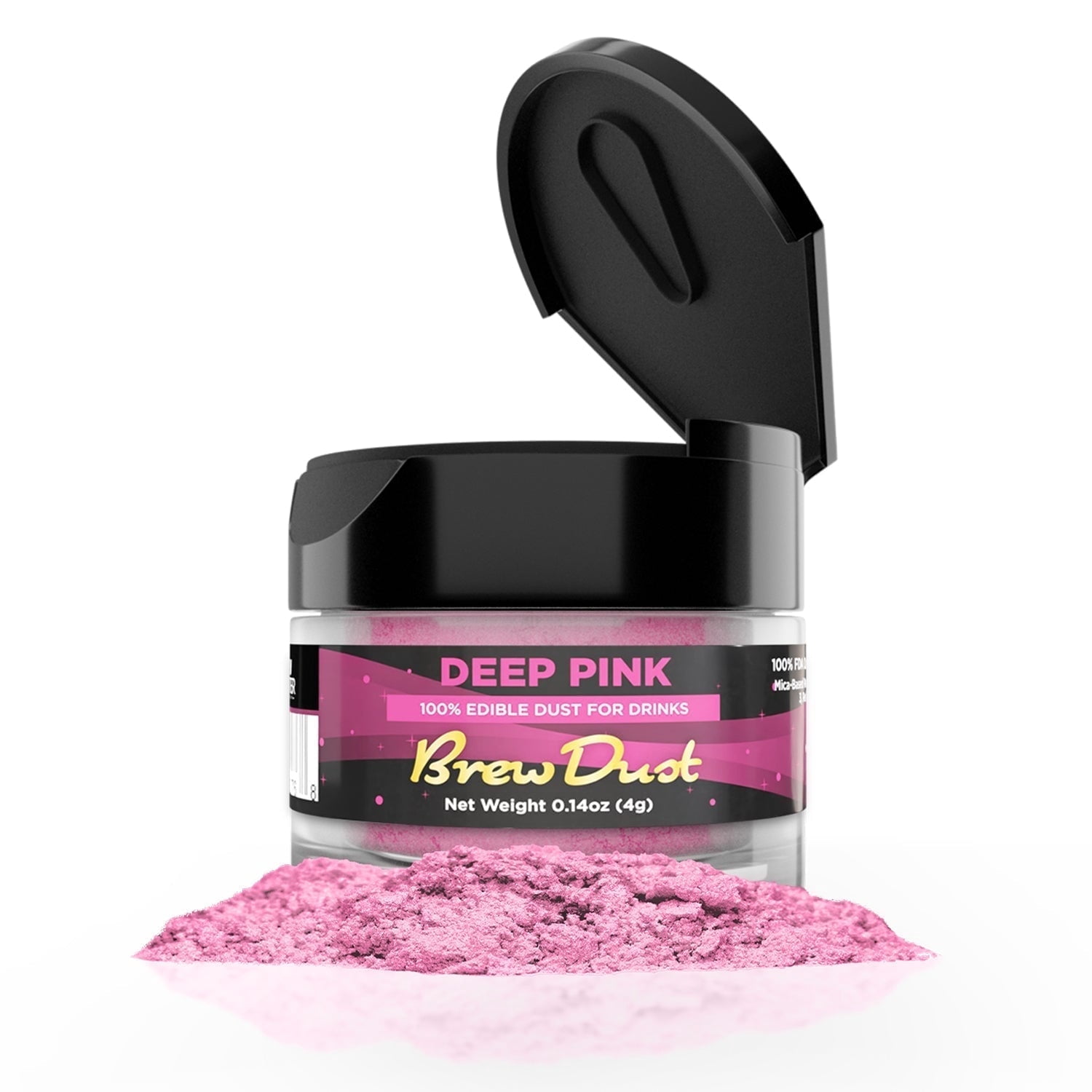 Brew Dust - Deep Pink Edible Drink Powder - Silky Swirl, Beverage Safe ...