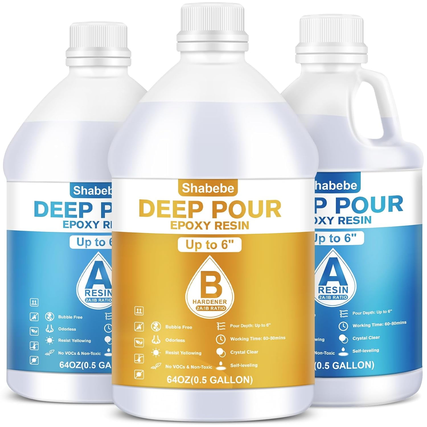Deep Pour Epoxy Resin 1.5 Gallon [New VRESION], Up to 6" Pour Depths ...