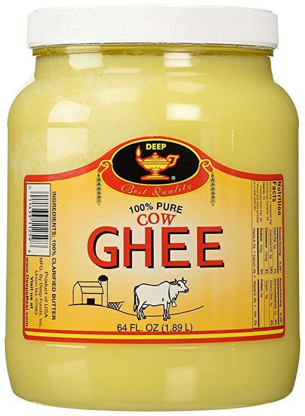 Deep Pure Cow Ghee Clarified Butter from India, 64 Ounce - Walmart.com