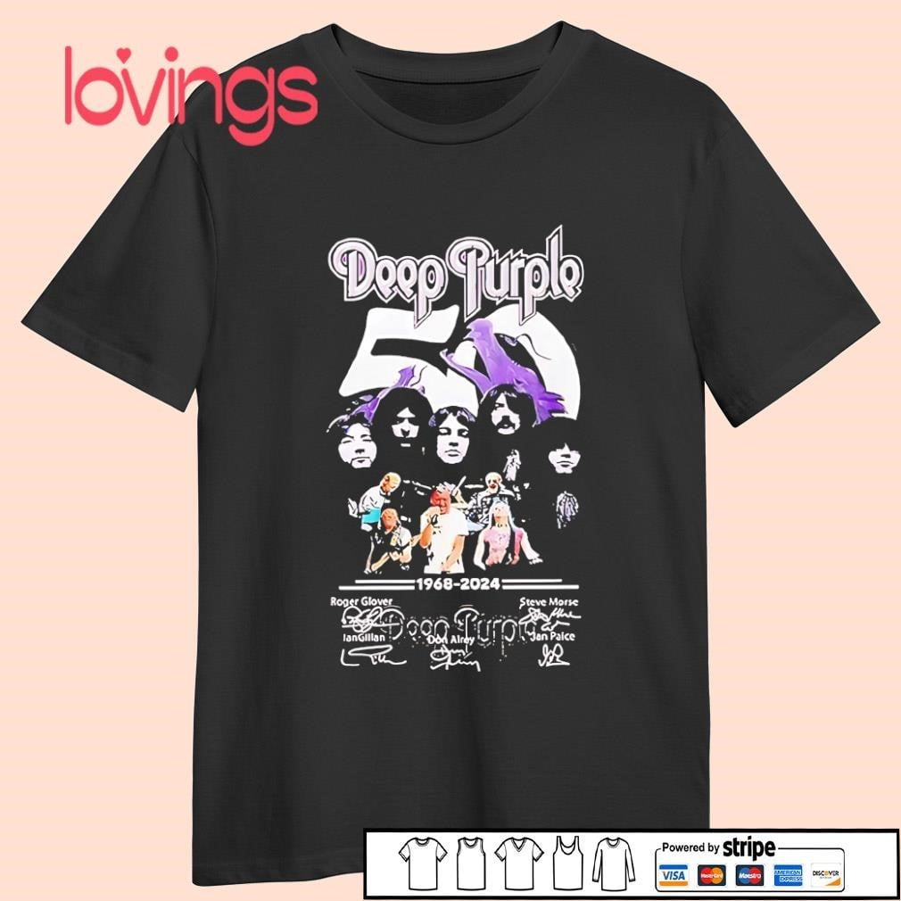 Deep Purple 1968 2024 Thank You Signatures Shirt - Walmart.com