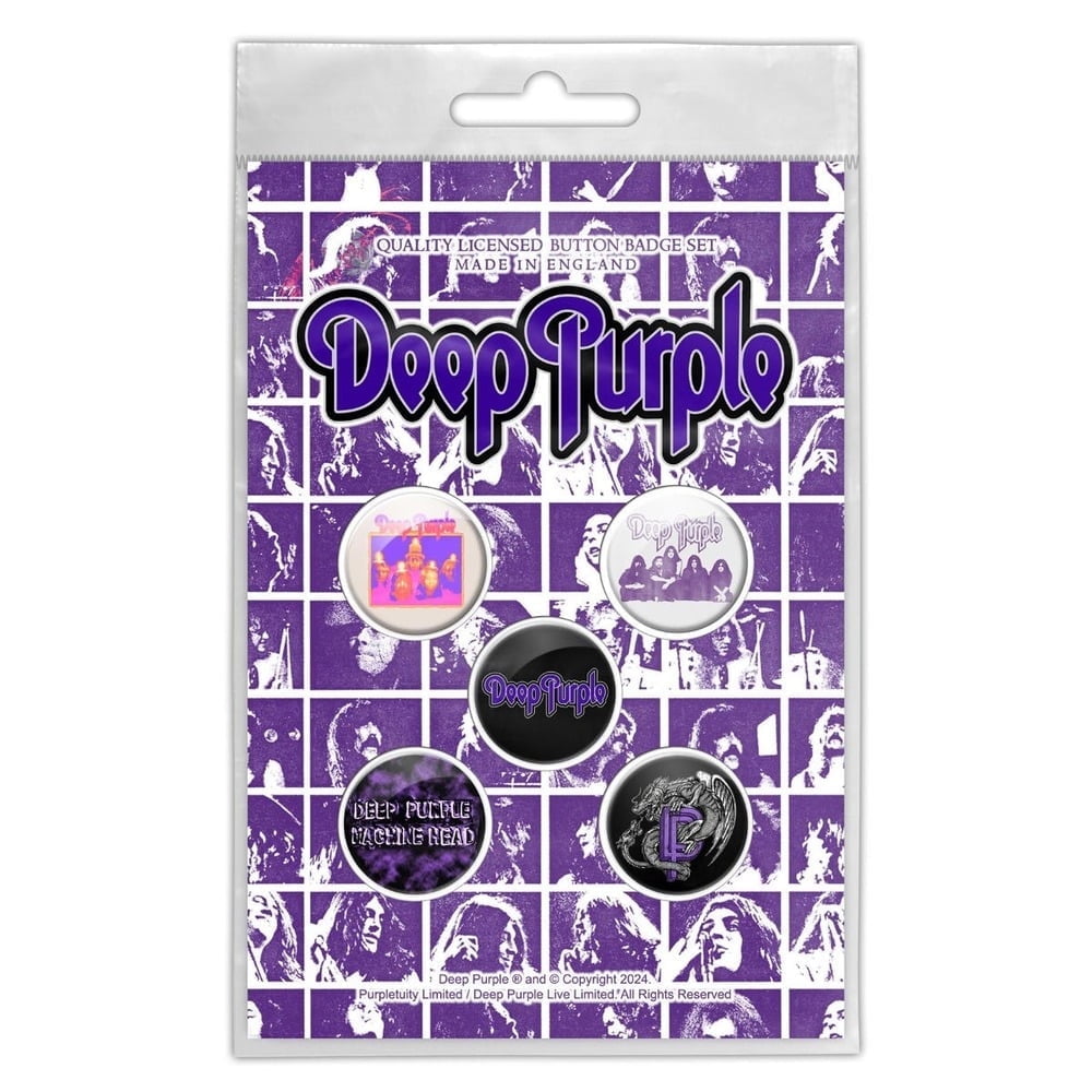 Deep Purple Button Badge Set (Set of 5) - Walmart.com