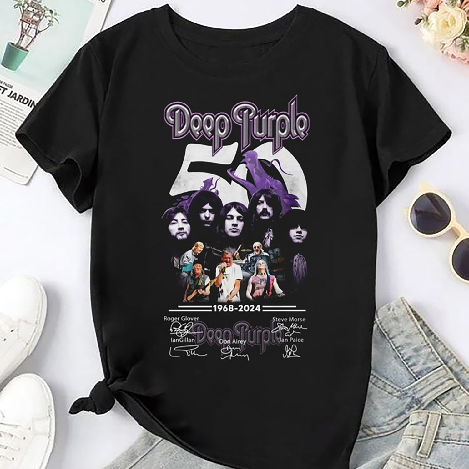 Deep Purple Celebrating 50 Years T-Shirt, Deep Purple Fan Shirt, Deep ...