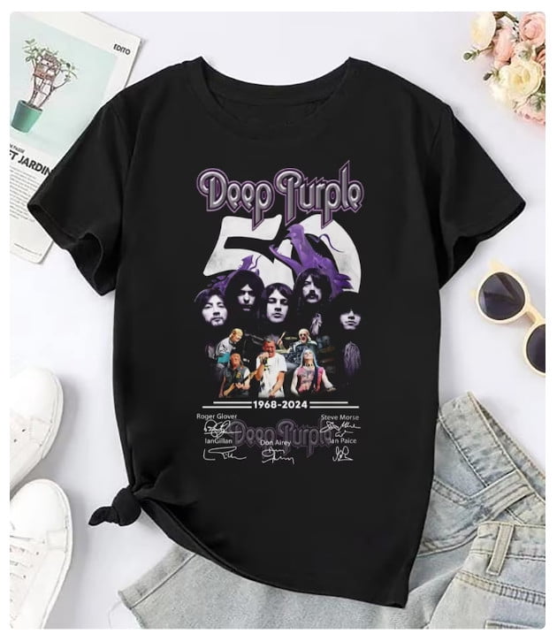 Deep Purple Celebrating 50 Years T-Shirt, Deep Purple Fan Shirt, Deep ...