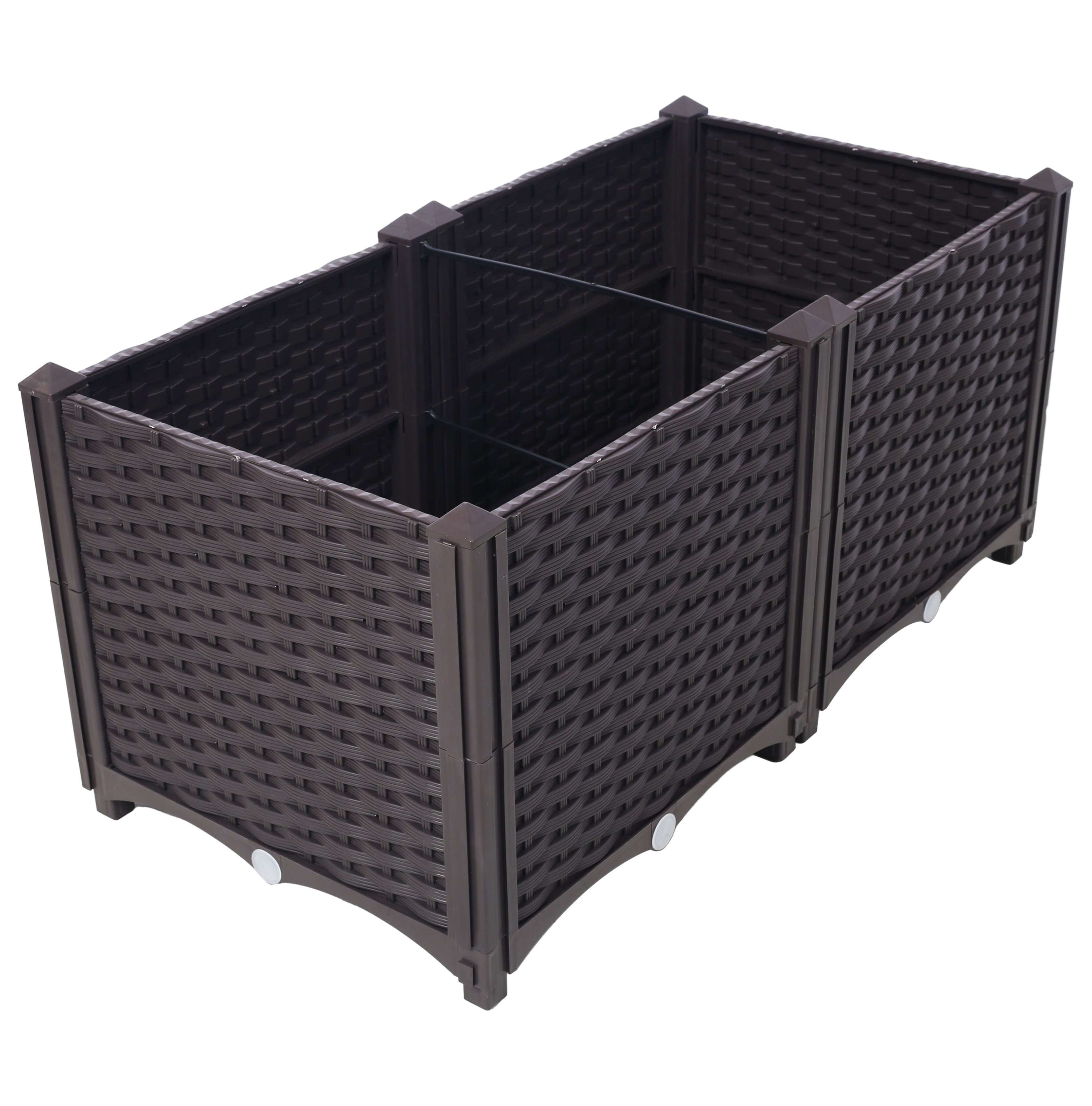 Deep Raised Garden Bed Plastic Planter Boxes for Vegetables Flowers and ...