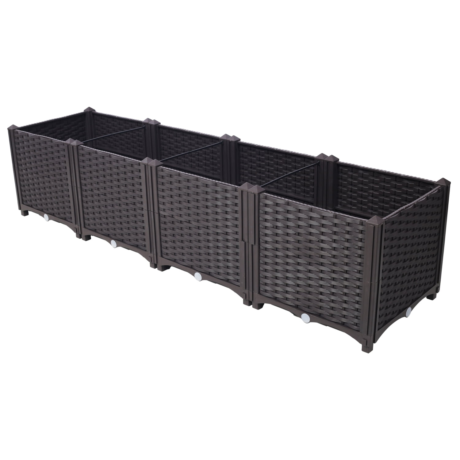 Deep Raised Garden Bed Plastic Planter Boxes for Vegetables Flowers and ...