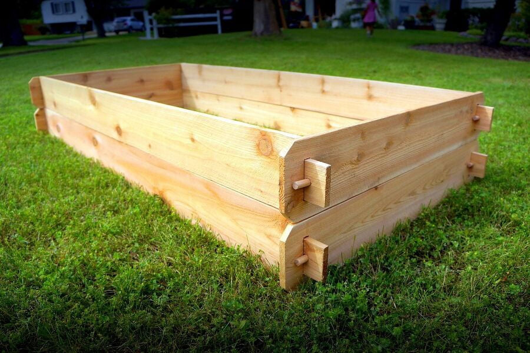 Deep Raised Garden Bed Western Red Cedar Vegetable Planter Gardening ...