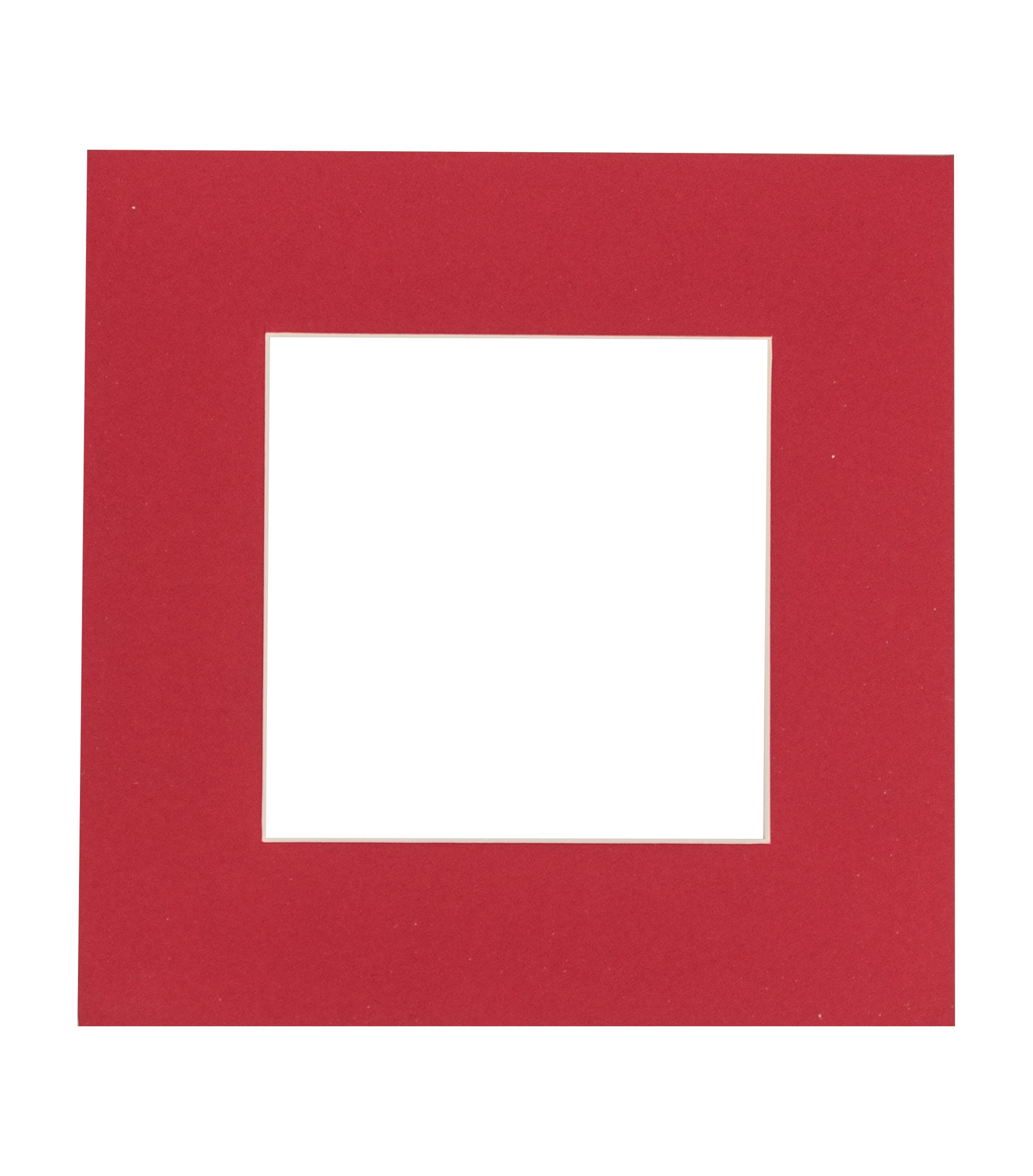 Deep Red Acid Free 12x12 Picture Frame Mats with White Core Bevel Cut ...