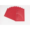 Deep Red Acid Free 5x7 Picture Frame Mats with White Core Bevel Cut for ...