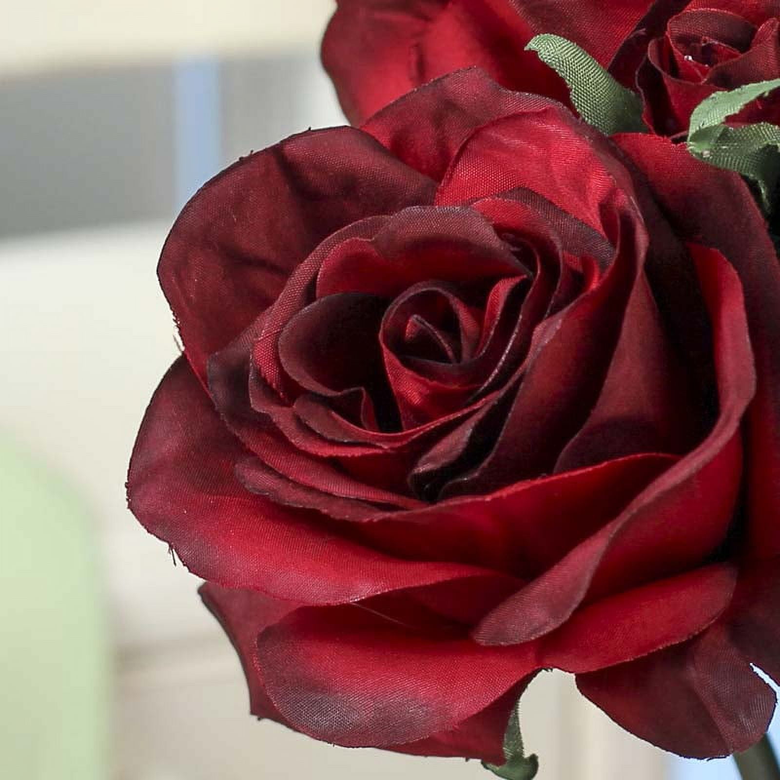 Deep Red Artificial Rose Nosegay Bouquet - Romantic and Elegant for ...