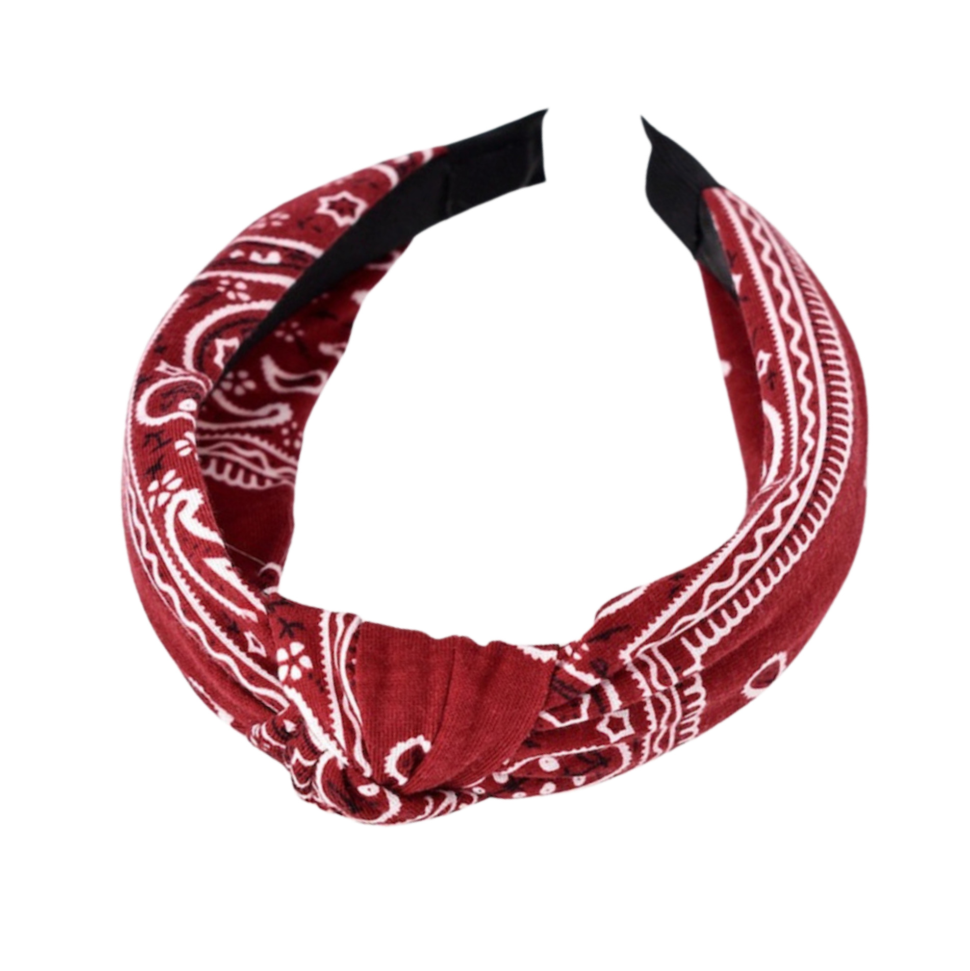 Deep Red Bandana Twisted Headband - Walmart.com