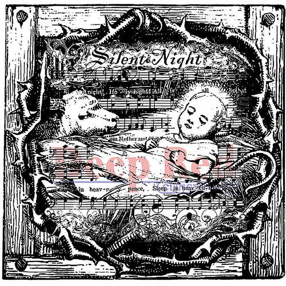 Deep Red Cling Stamp 3"x3"-silent Night - Walmart.com