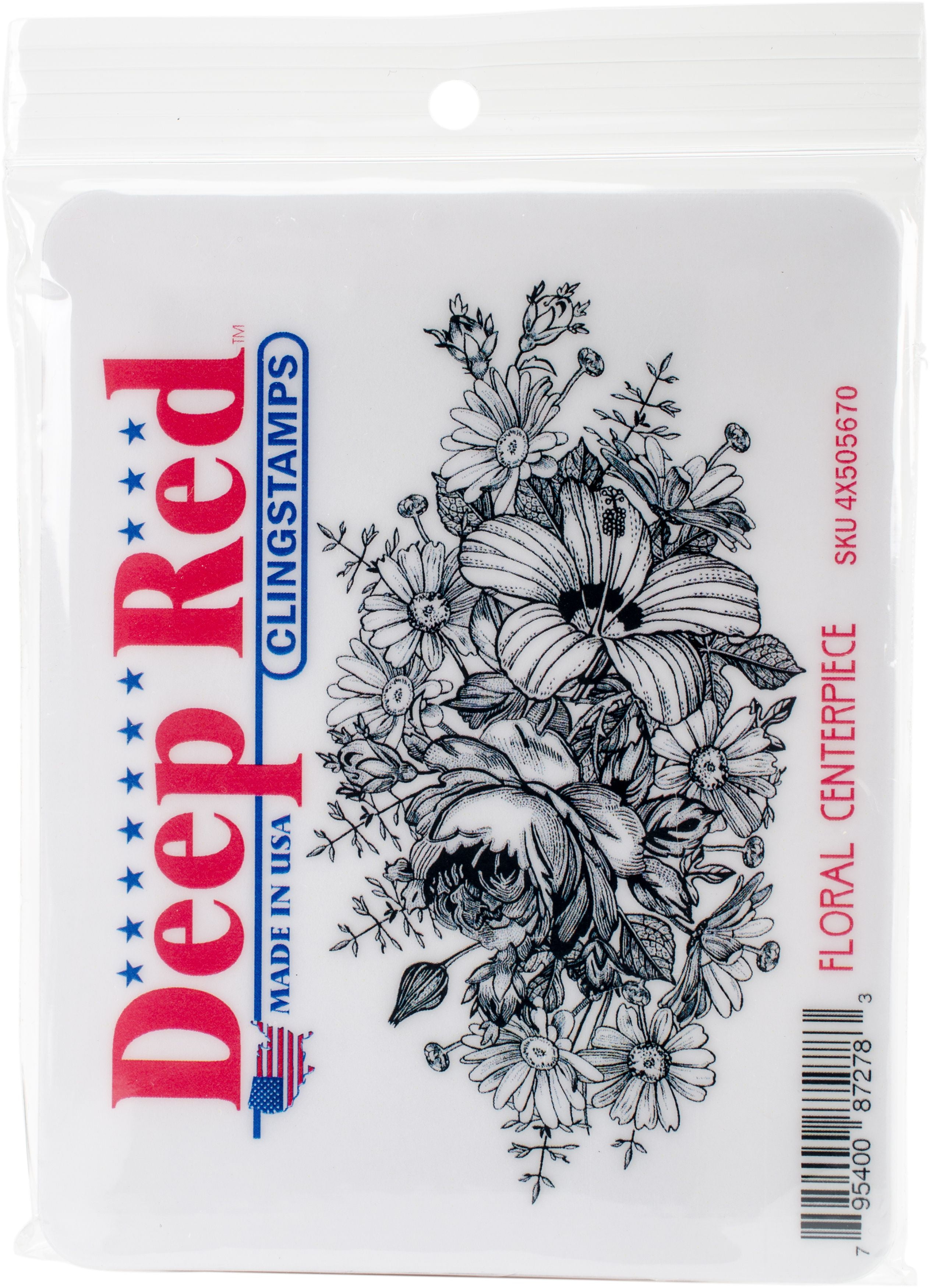 Deep Red Cling Stamp 4"X5"-Floral Centerpiece - Walmart.com